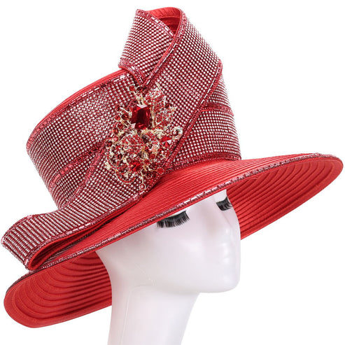 Giovanna HR22140-RED Church Hat – Church Suits Fast