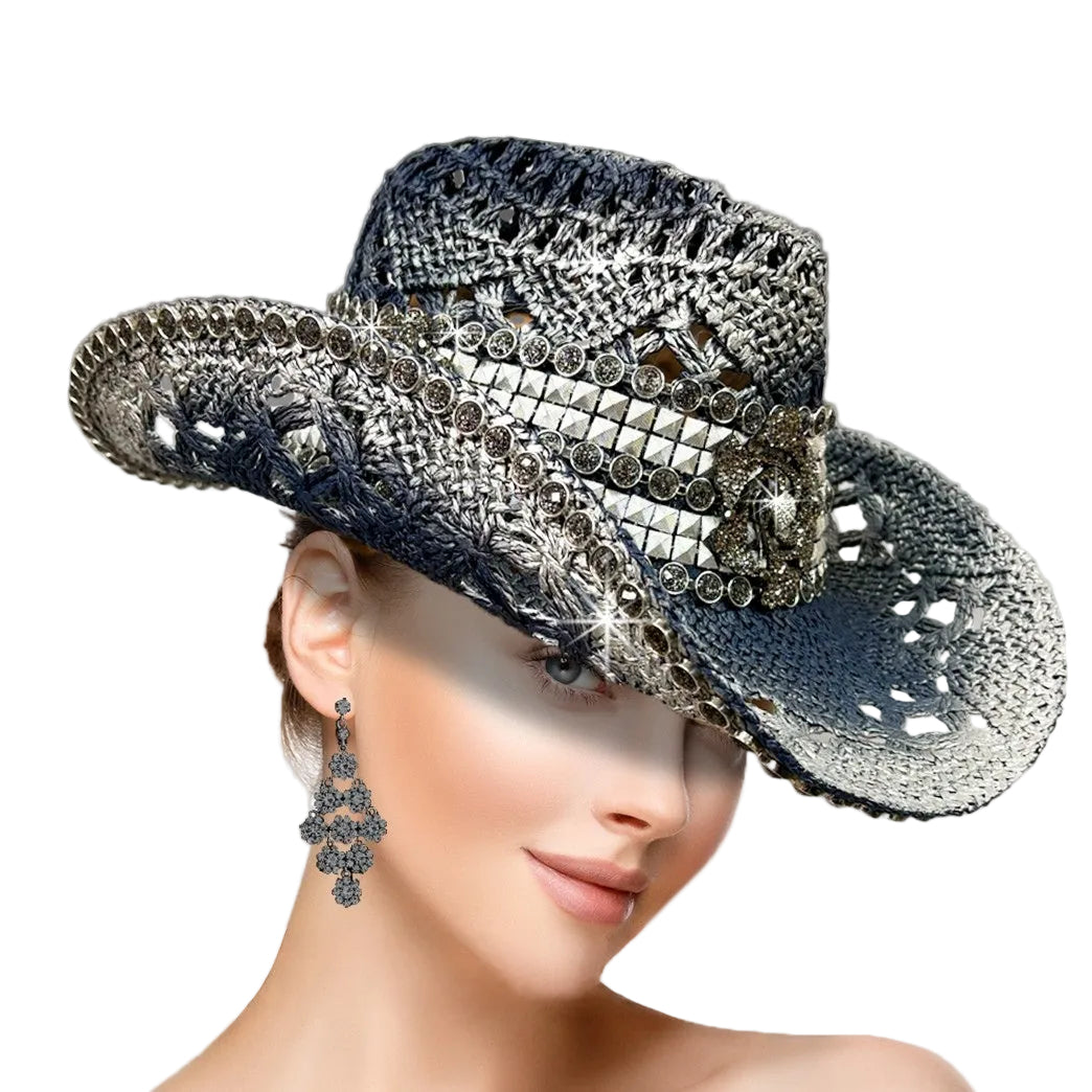 Church Hat SC3421 PRAIRIE-Dark Denim Silver – Church Suits Fast