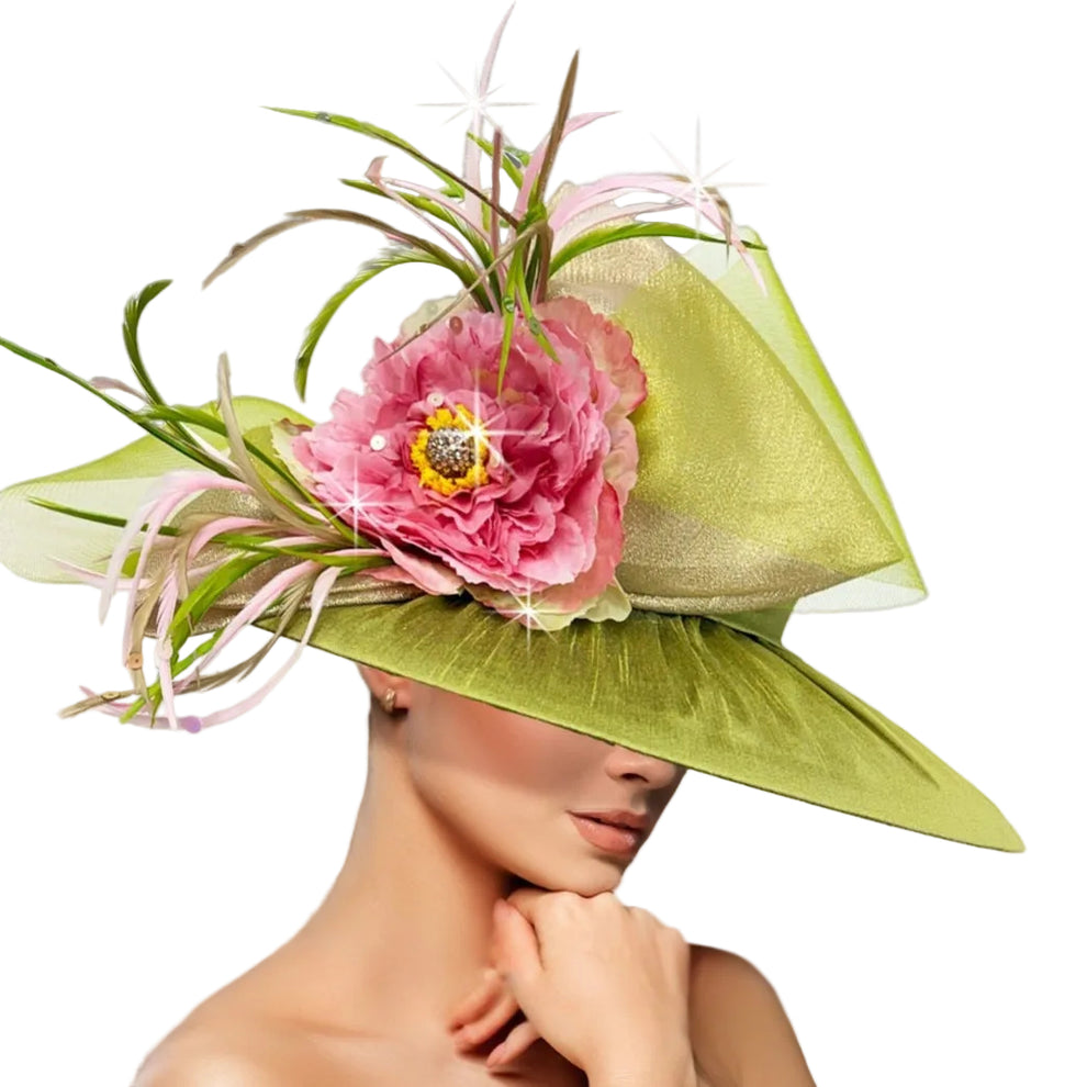 3465 BALMORALQS-AVOCADO Church Hat – Church Suits Fast